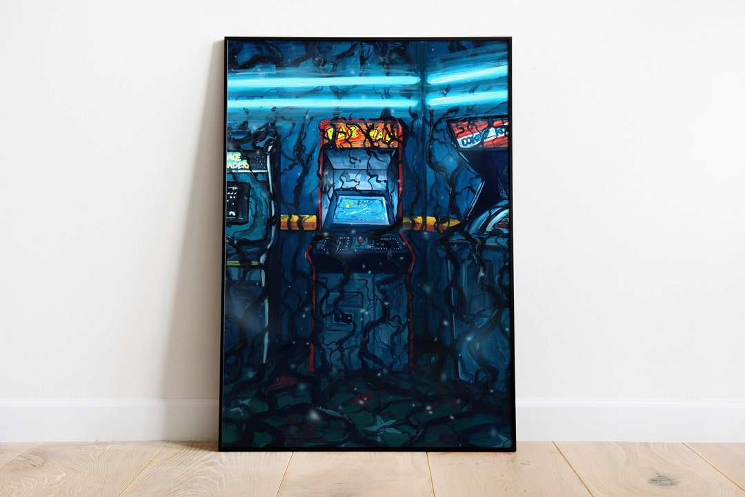Stranger Things Poster: Upside Down Palace Arcade Gouache Art Print - Etsy