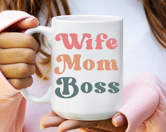 Boss Mom Wife Mug - Etsy