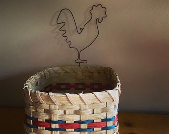 Chicken Wire Rooster Basket - Etsy
