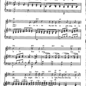 The Birthday of a King Christmas Carol Printable Piano Vocal Guitar ...