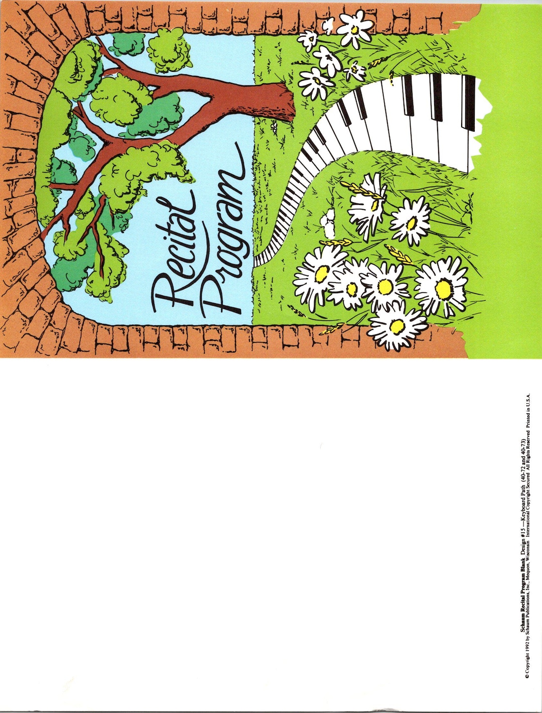 Vintage Spring Recital Program Blank - Digital Printable - Etsy