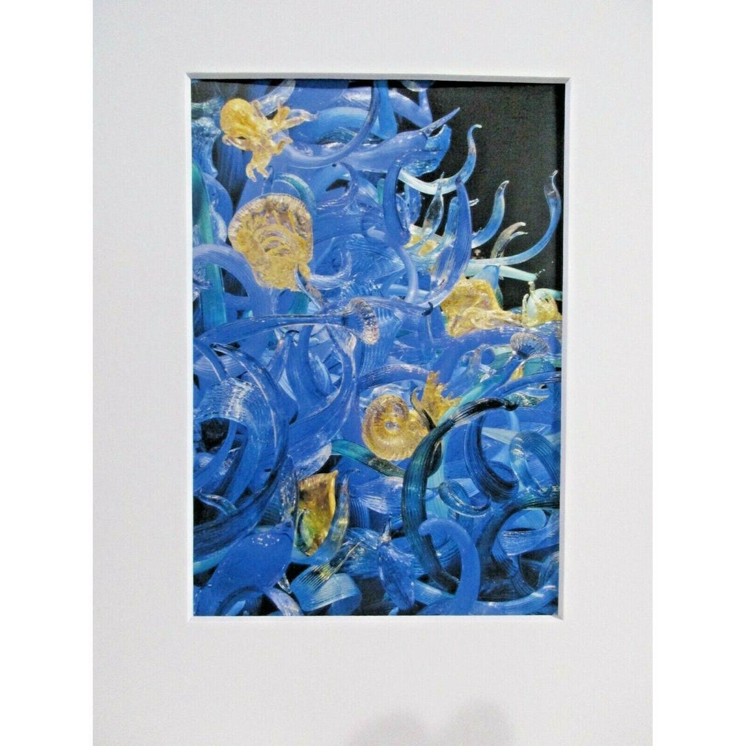 Chihuly Art Glass - Sealife Tower (close-up View) 2012 Card Print White ...
