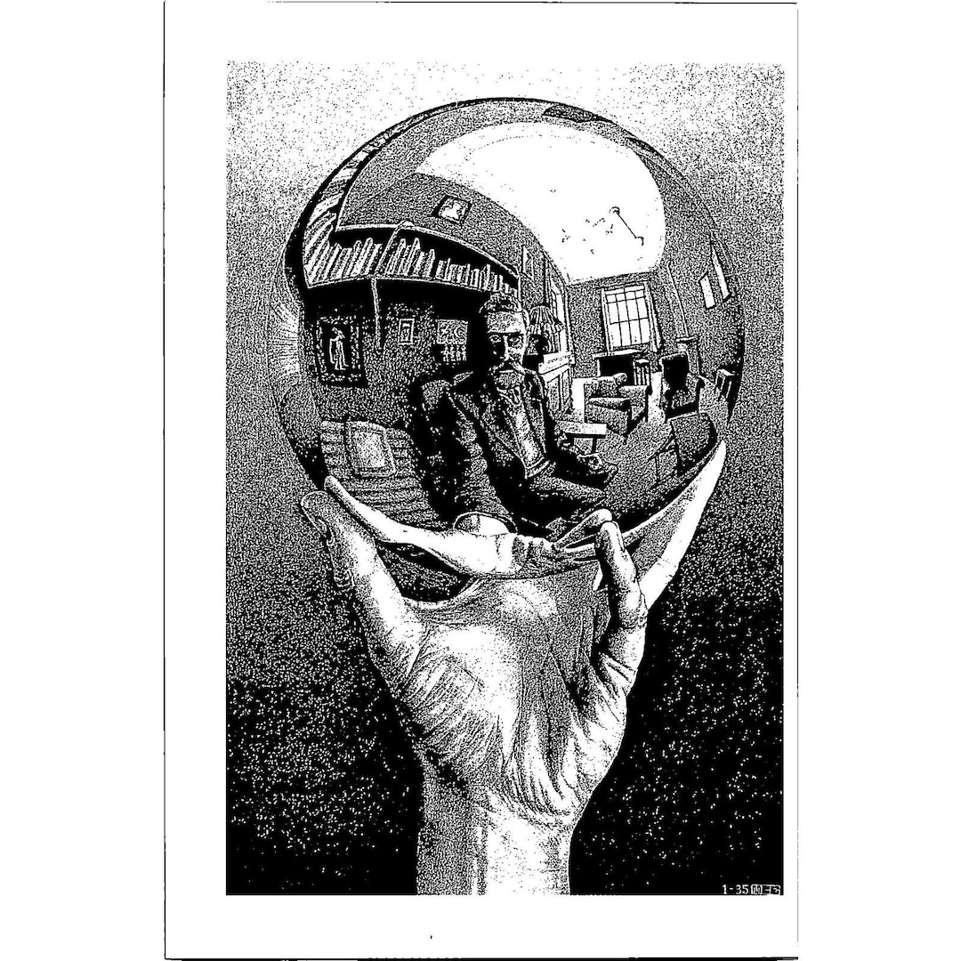 M.C. Escher Small Calendar Print - 1935 Hand With Reflecting Sphere - 6 ...