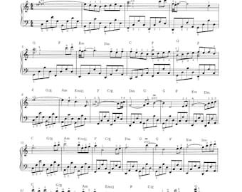 A Whiter Shade of Pale - Piano Solo - Digital Sheet Music - Key of C - Etsy