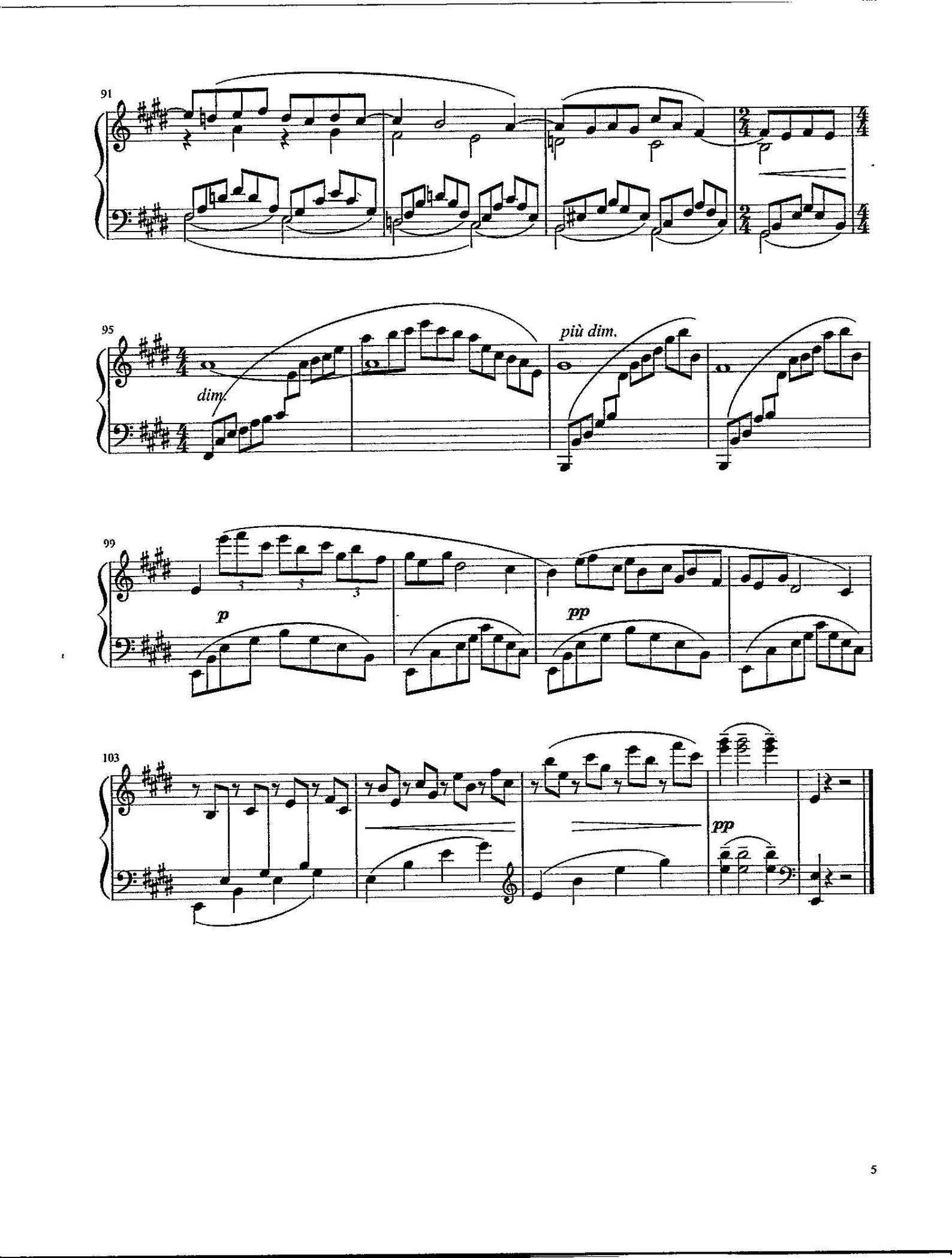 Arabesque No. 1 in E Major L.66 No.1 Piano Solo by Claude Debussy ...