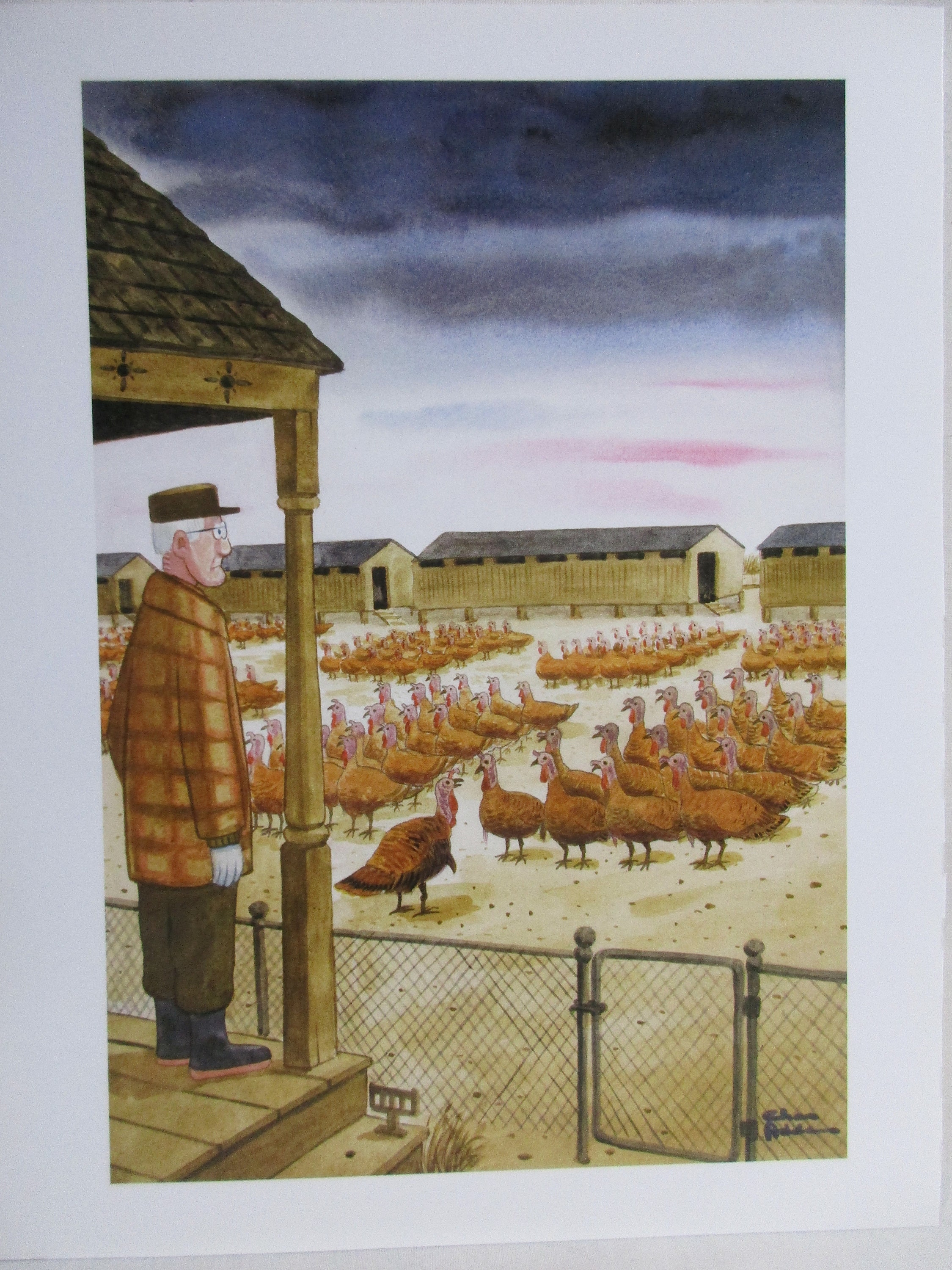 Chas Addams Turkey Farm Calendar Cartoon Print Addams Family/charles ...