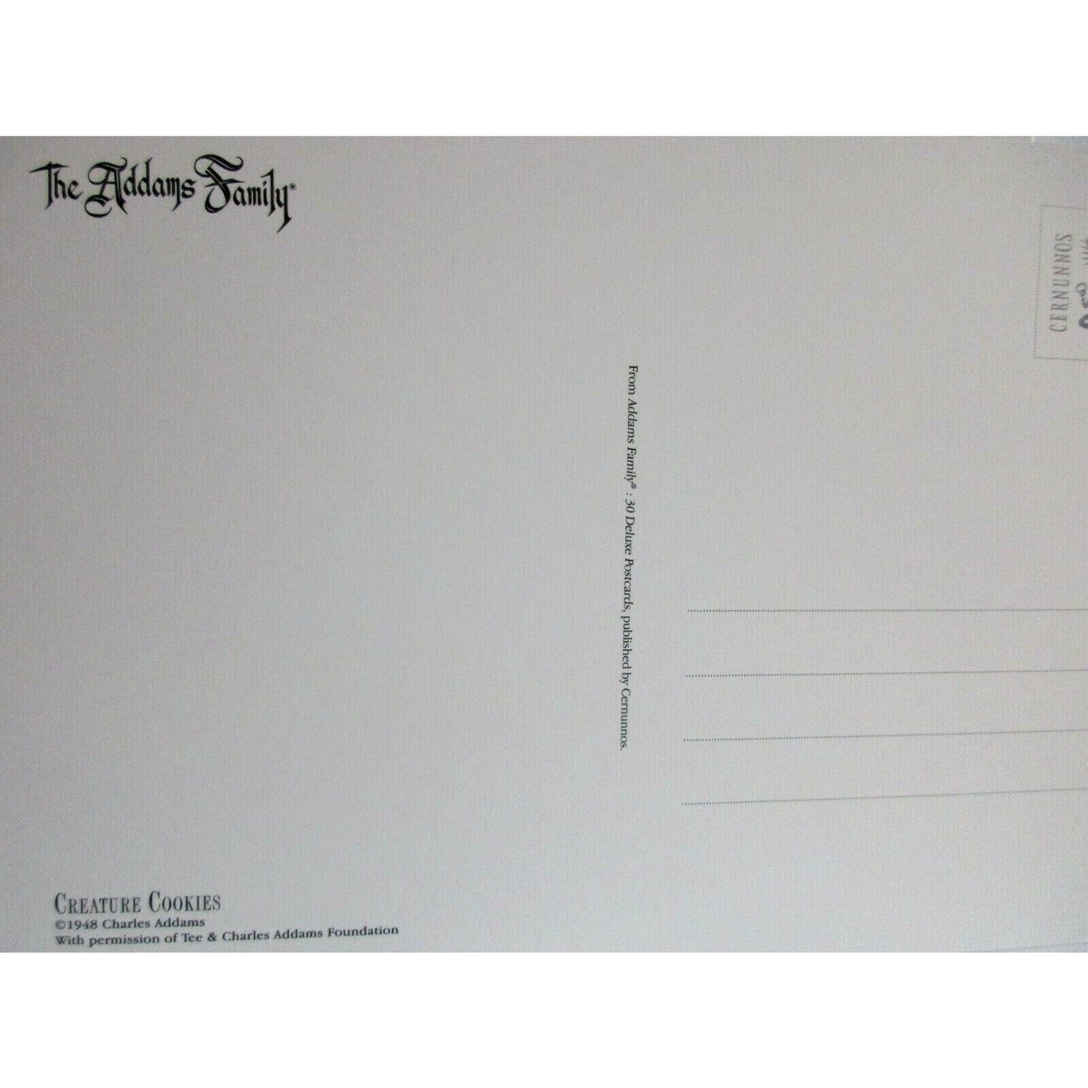 Chas Addams Card Art Print CREATURE COOKIES 1948 (see Photos ...