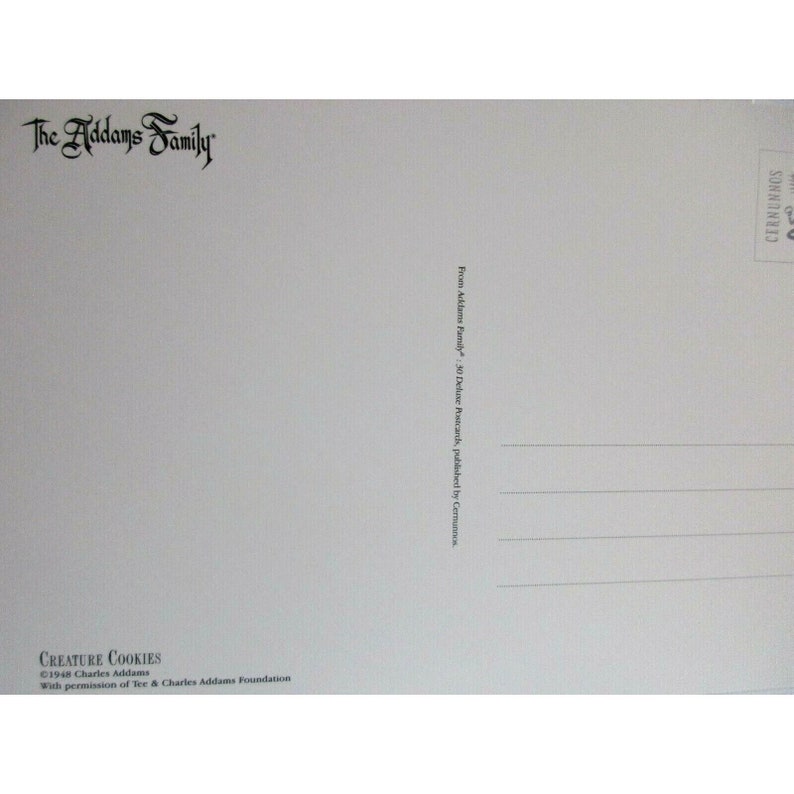 Chas Addams Card Art Print CREATURE COOKIES 1948 (see Photos ...