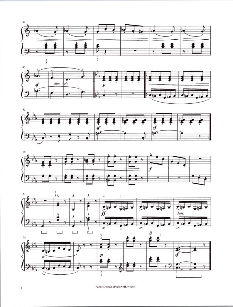 Ballade Op. 100 No. 15 by Burgmuller - Digital Piano Solo Sheet Music ...