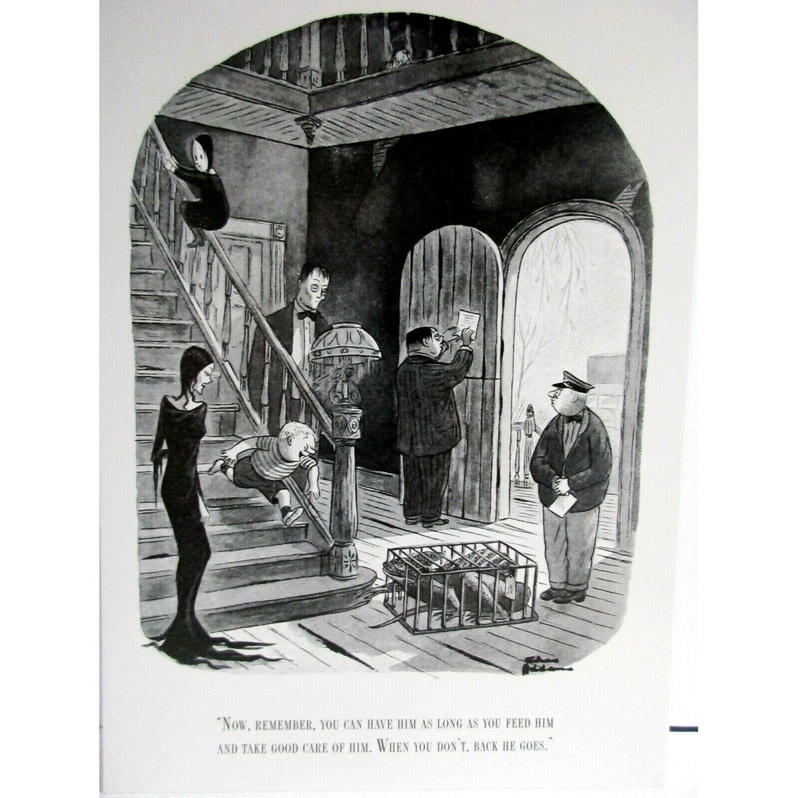 Chas Addams Card Art Print You Feed Him 1948 see Photos & Description ...