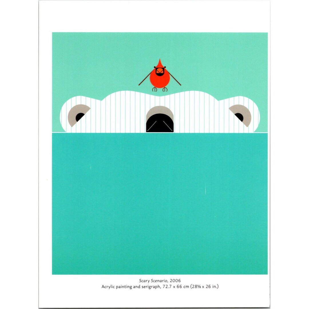 Charley Harper - Scary Scenario, 2006 - Calendar Page Art Print - Etsy