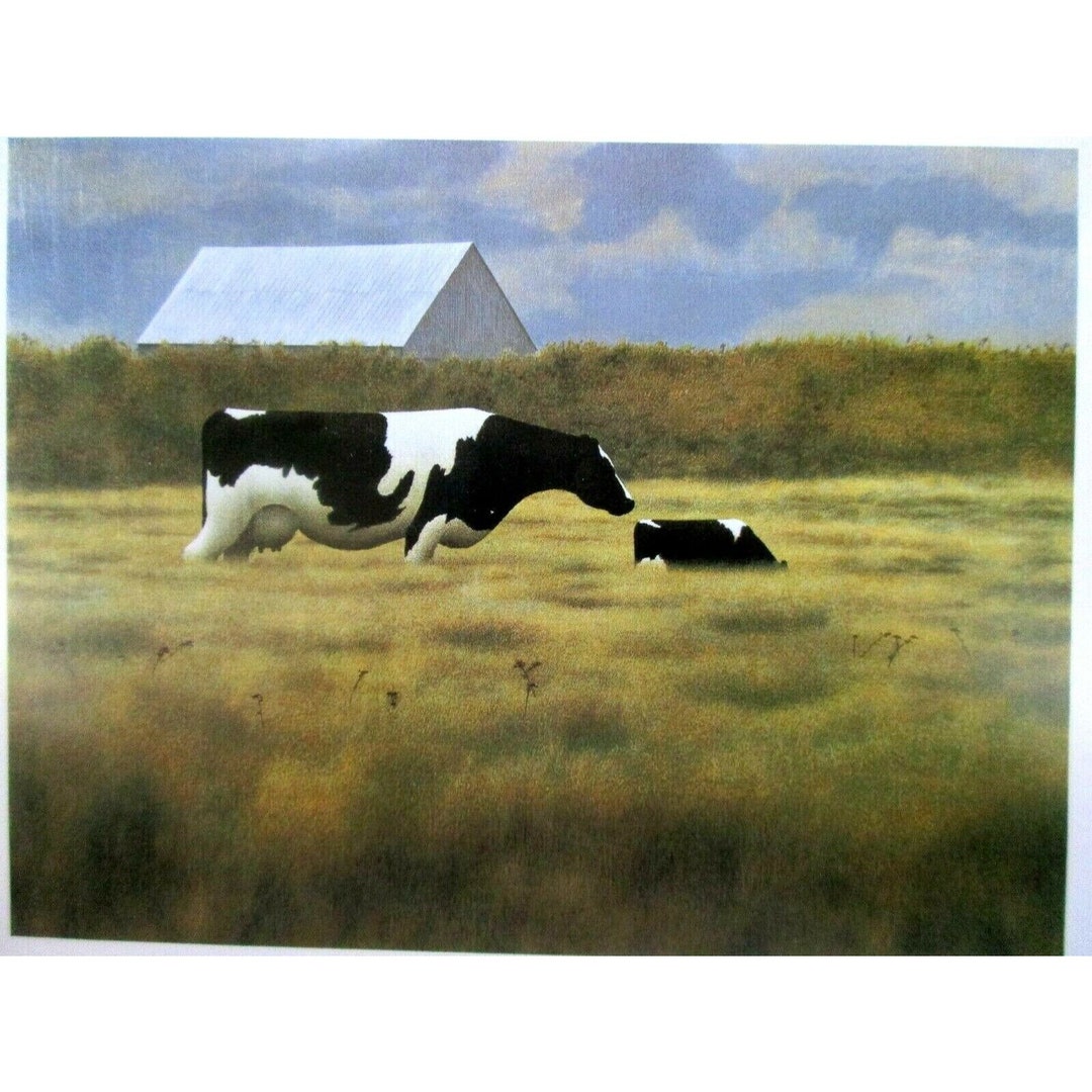 Cow and Calf Notecard W/envelope by Artist Alex Colville 6.75"w X 4.75 ...