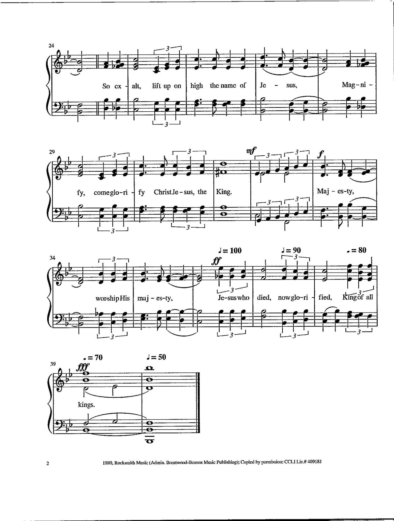 Majesty - Digital Hymn Tune for Piano and Voice - Key of B Flat - Etsy