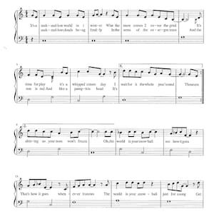 It's a Marshmallow World - Easy Digital Christmas Tune With Lyrics Key ...