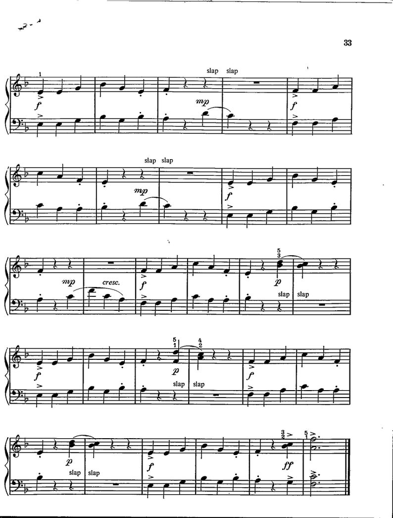 Chiapanecas Mexican Folk Song Piano Solo - Digital Download Key of F ...