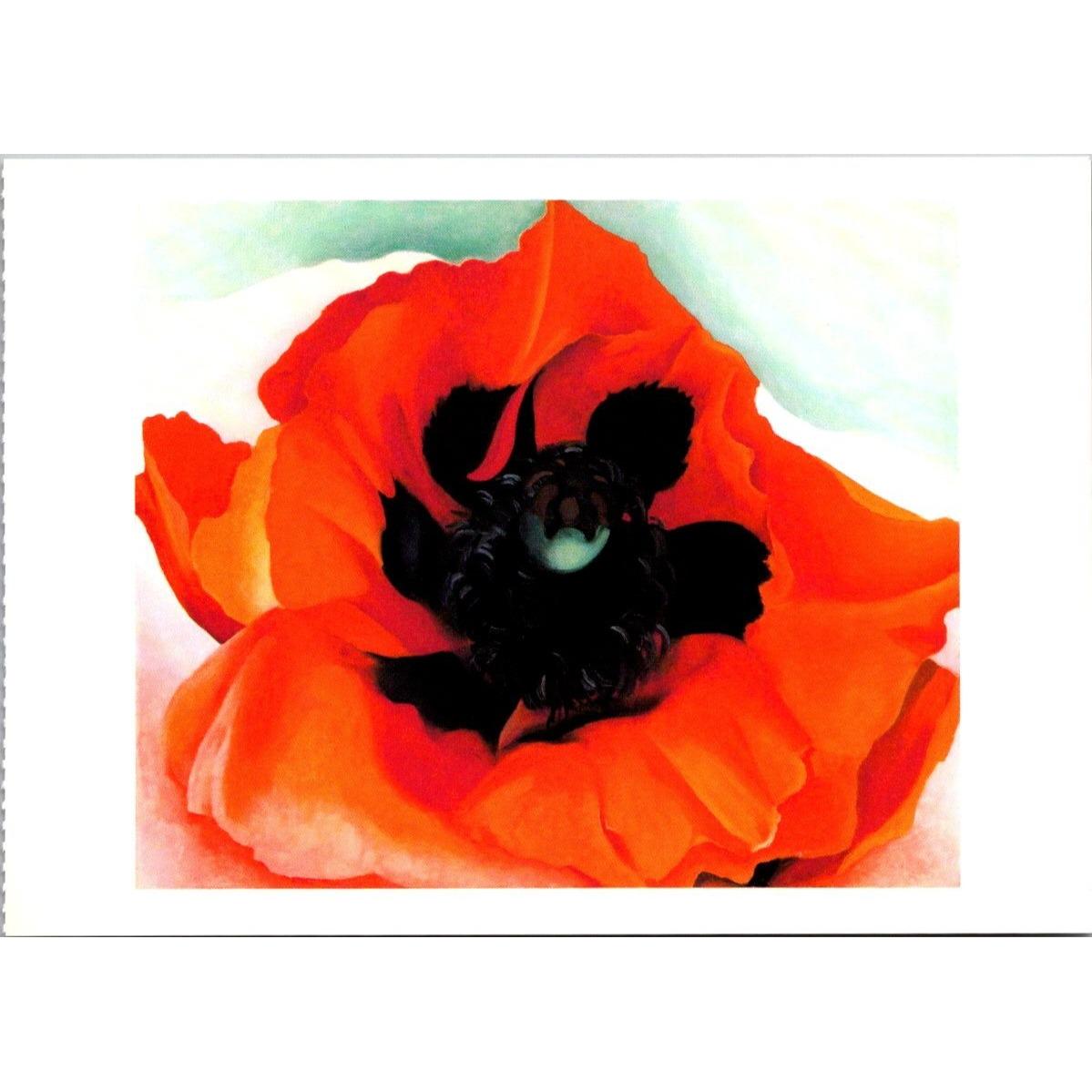 Postcard - Georgia O'keeffe 1927 - Poppy - Size 4" X 6" - Etsy