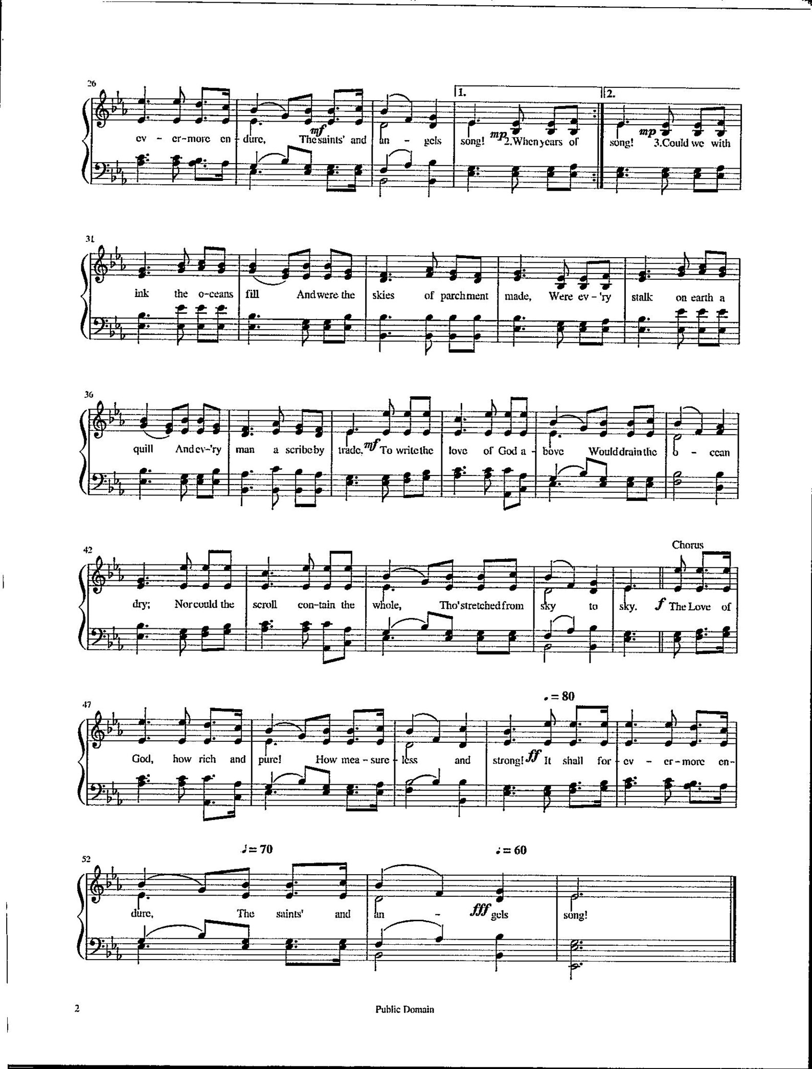 The Love of God - Digital Hymn Tune With Verses - Key of E Flat - Etsy