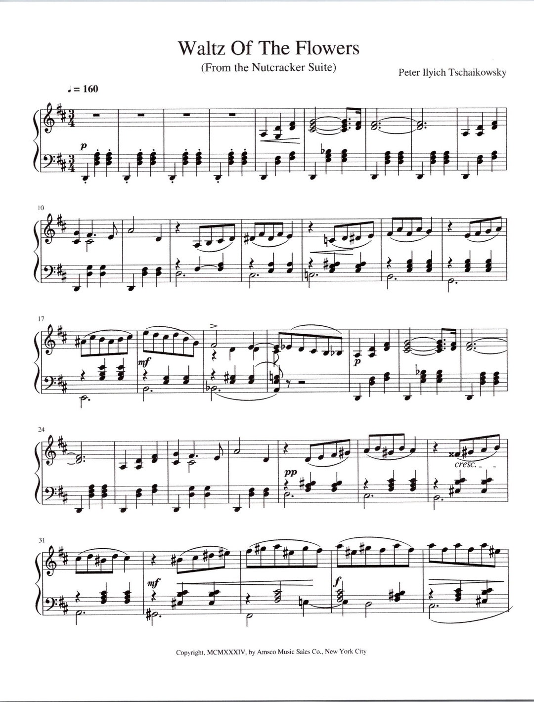 Waltz of the Flowers From the Nutcracker Suite - Tschaikowsky Digital ...