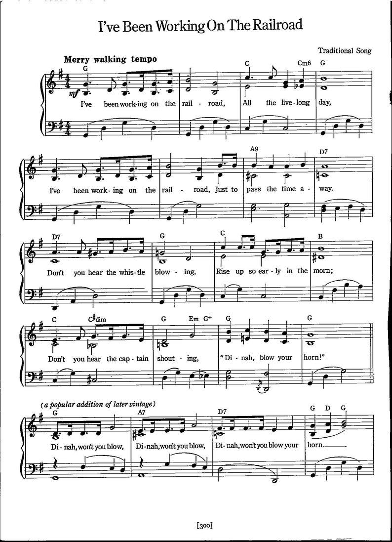 I've Been Working on the Railroad Sheet Music Digital Folk Tune Key of ... I've Been Working on the Railroad Sheet Music Digital Folk Tune Key of ...