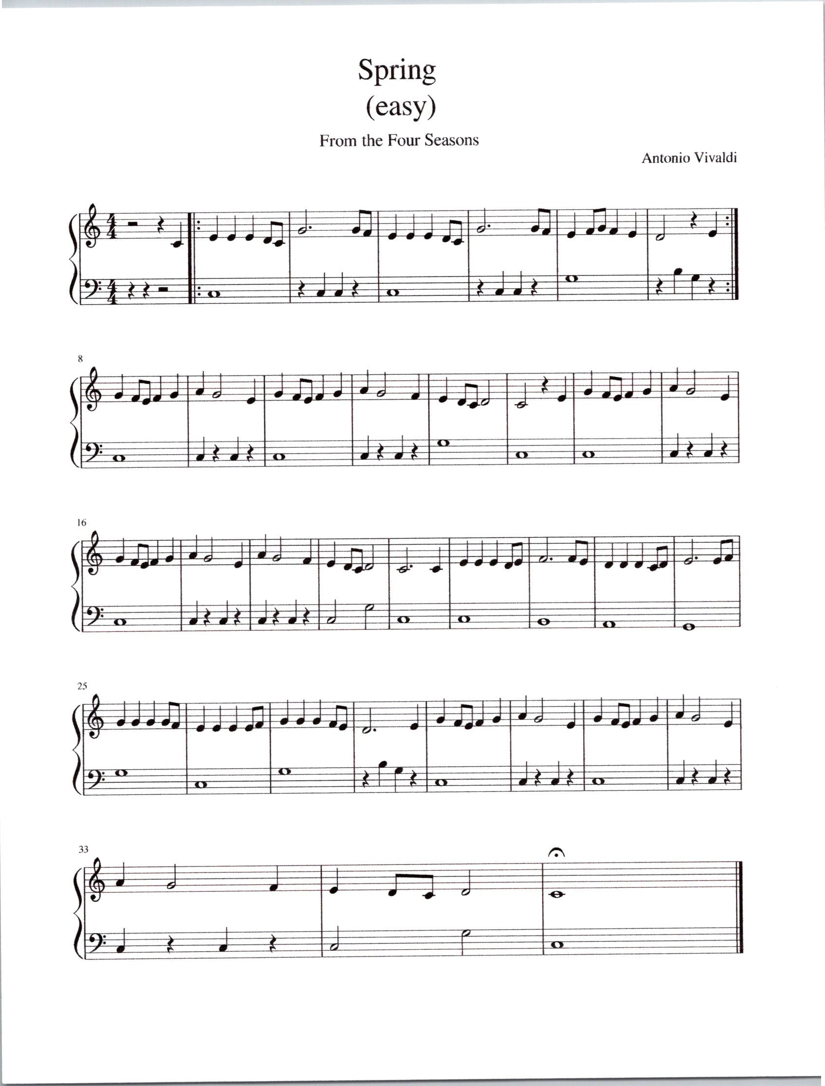 Vivaldi Spring Piano