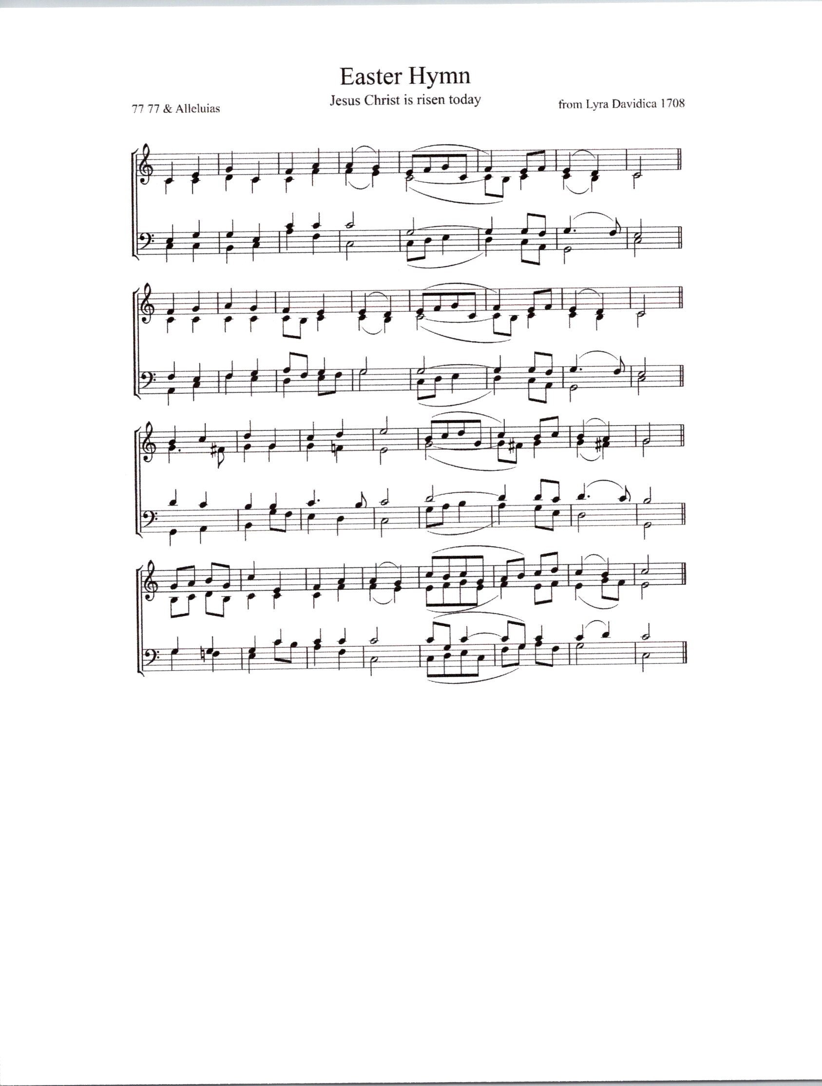 Jesus Christ is Risen Today Piano Solo - Digital Easter Hymn Sheet ...