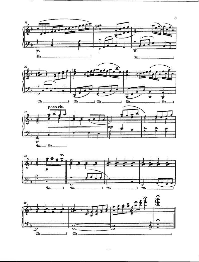Beauty and the Beast - Digital Printable Piano Solo - Intermediate Key ...
