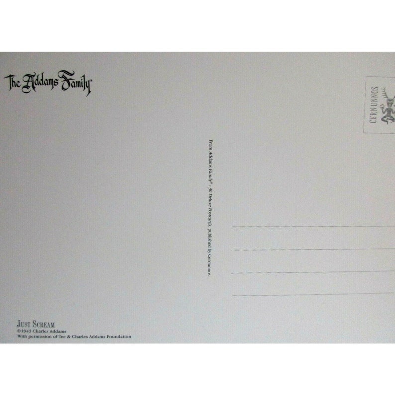 Chas Addams Card Art Print - Just Scream (see Photos & Description) - Etsy