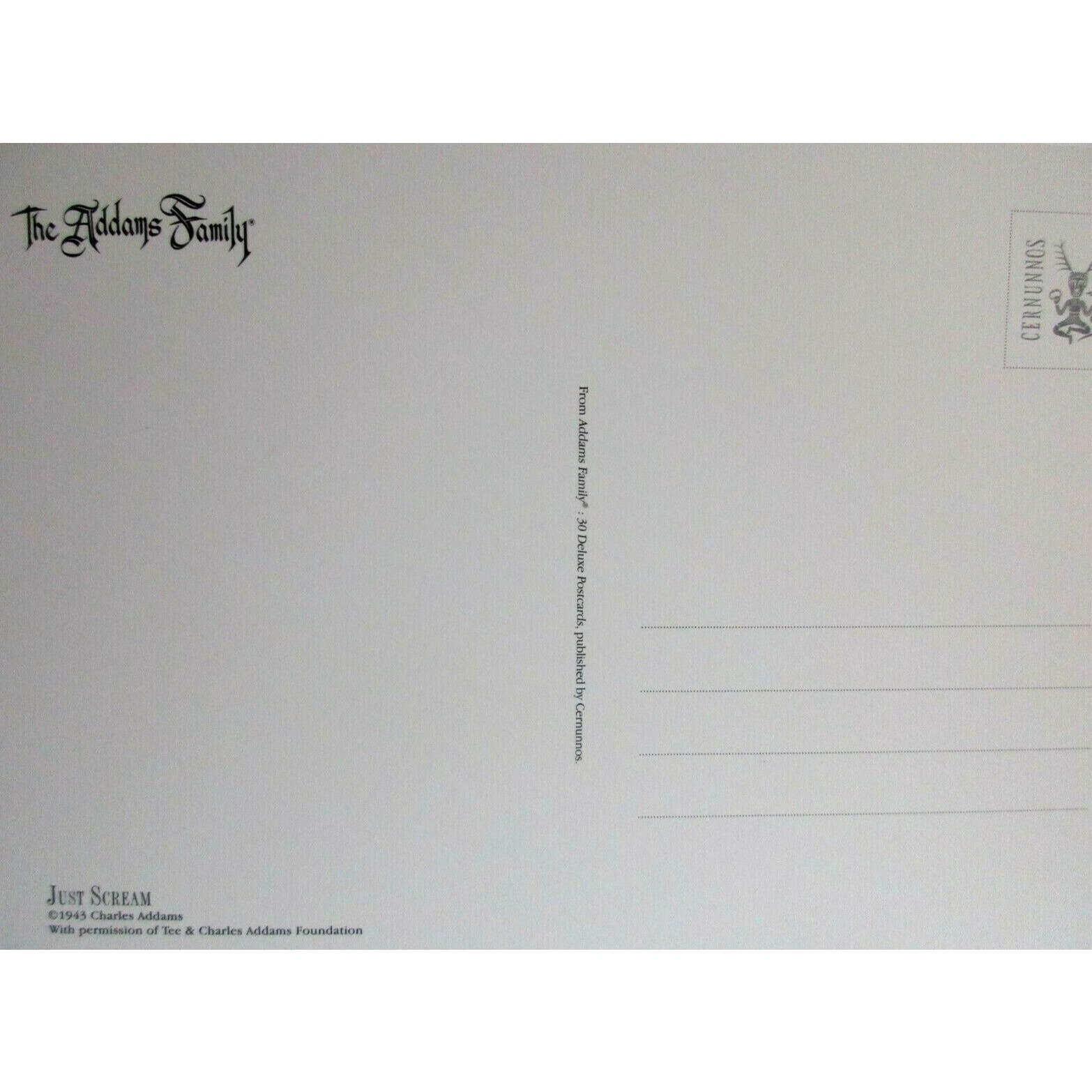 Chas Addams Card Art Print - Just Scream (see Photos & Description) - Etsy