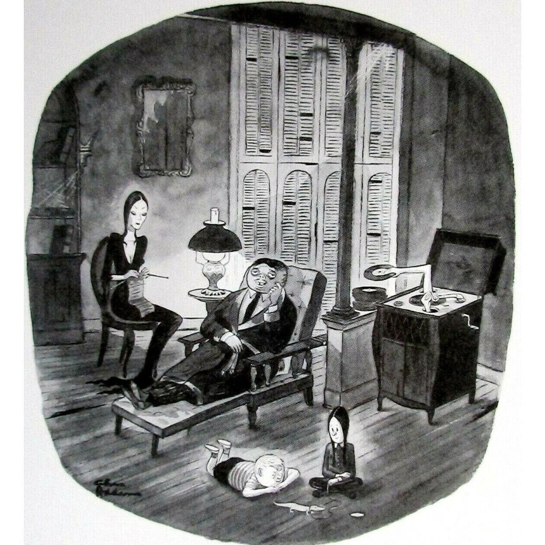 Chas Addams Card Art Print VICTROLA 1954 (see Photos & Description) - Etsy