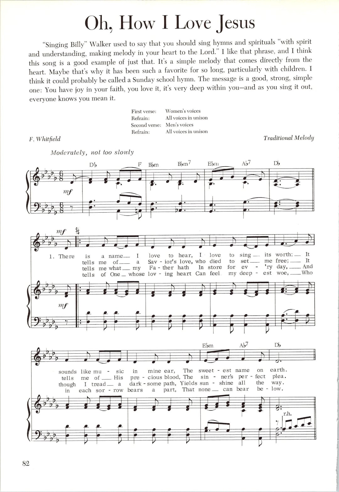 Oh, How I Love Jesus - Digital Hymn Tune Sheet Music - Key of F - Etsy