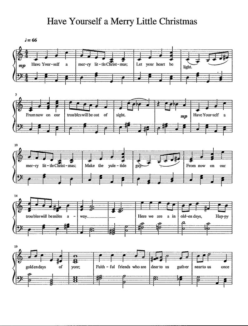 Have Yourself a Merry Little Christmas - Digital Sheet Music With ...