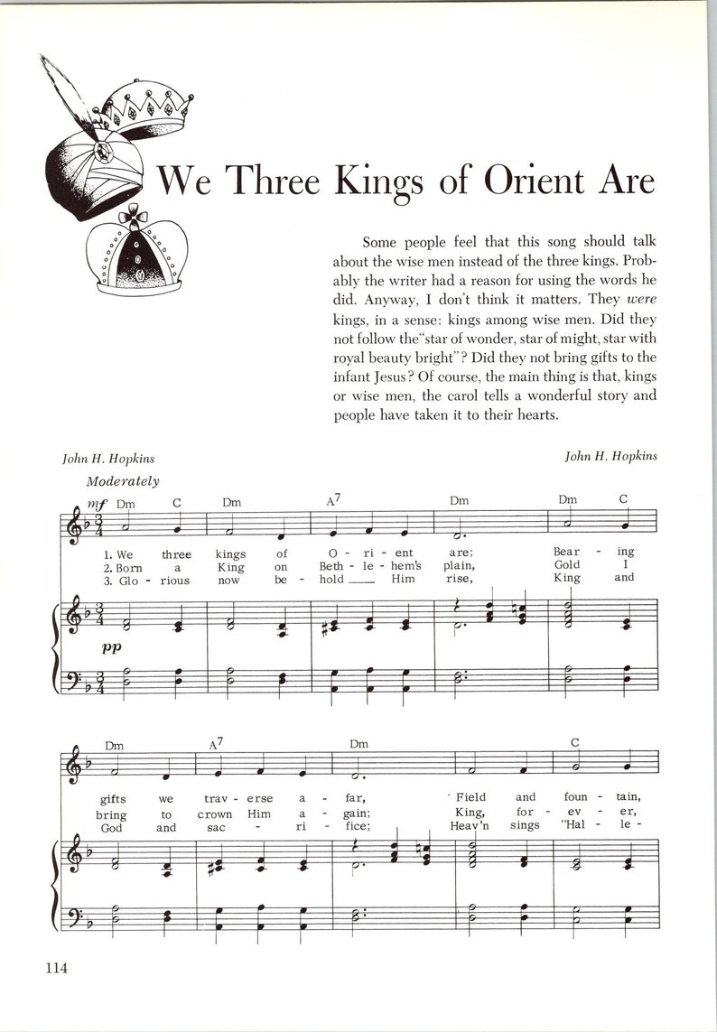 We Three Kings of Orient Are Digital Christmas Hymn Tune Sheet Music - Etsy