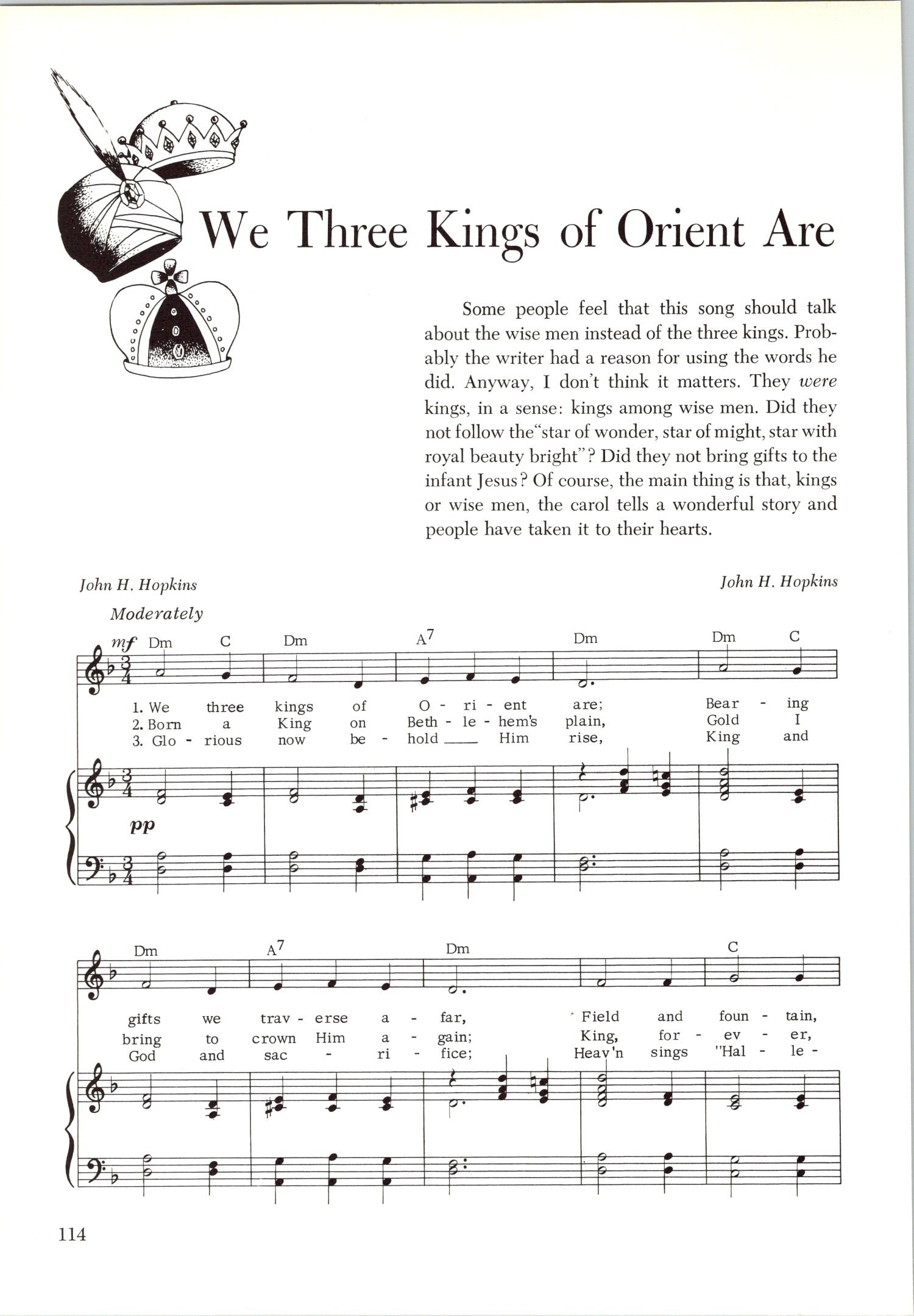 We Three Kings of Orient Are - Digital Christmas Hymn Tune Sheet Music ...
