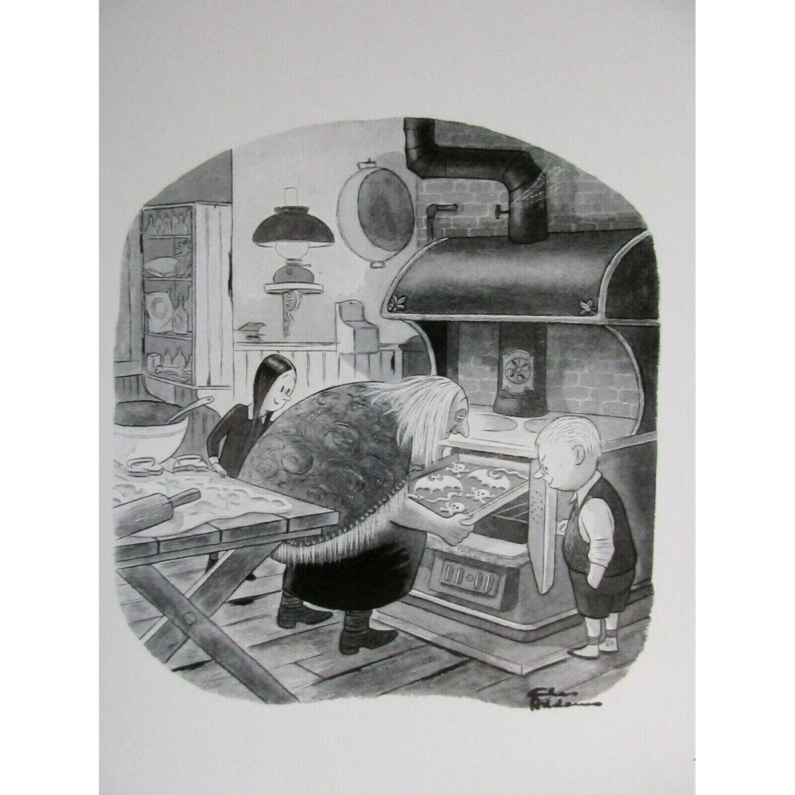 Chas Addams Card Art Print CREATURE COOKIES 1948 (see Photos ...