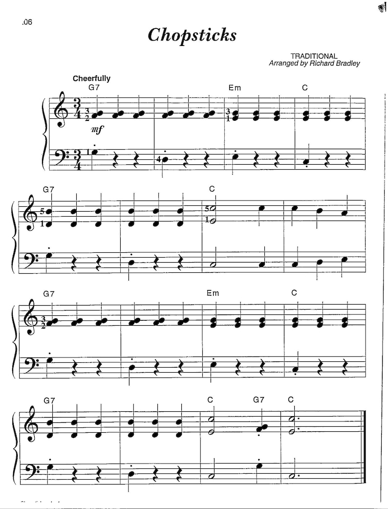 Chopsticks Piano Solo - Digital Sheet Music for Beginning Piano Key of ... Chopsticks Piano Solo - Digital Sheet Music for Beginning Piano Key of ...