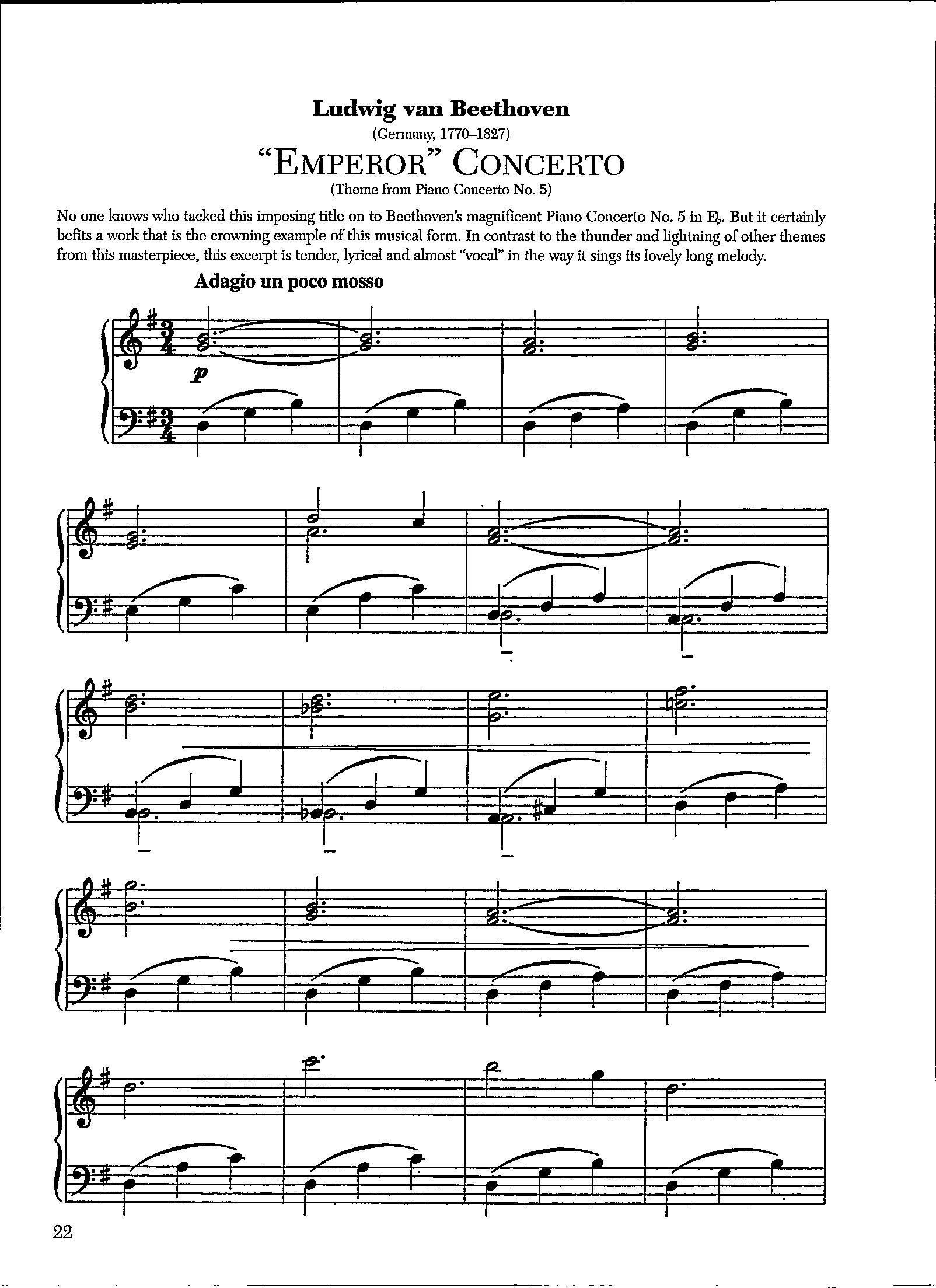 Emperor Concerto Digital Sheet Music by Ludwig Van Beethoven - Late ...