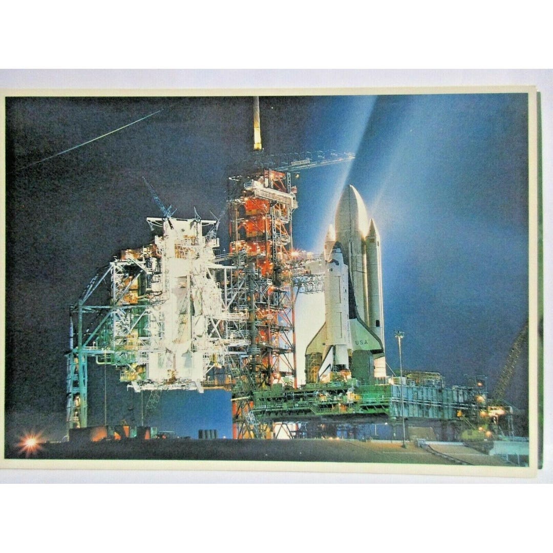 Postcard - Space Shuttle Launch Pad Florida 4 X 6" Timed Exposure Photo ...