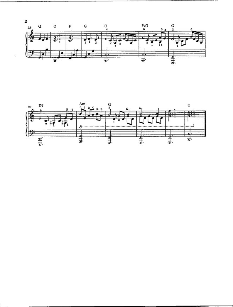 Morning Has Broken - Digital Download Easy Piano Solo - Key of C - Etsy