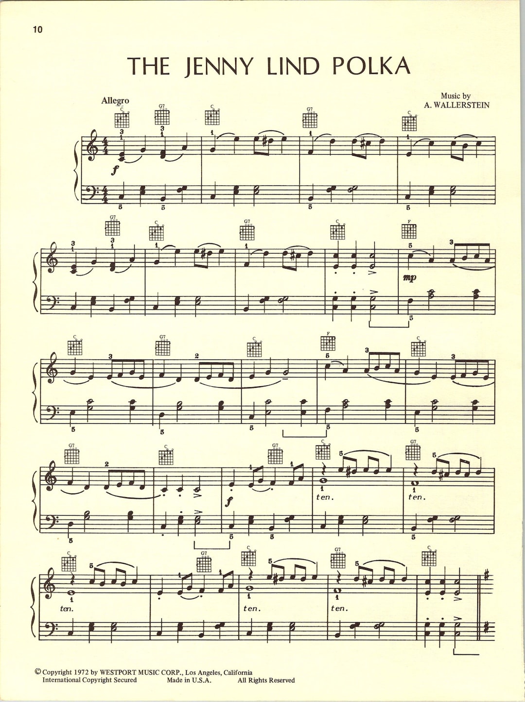 The Jenny Lind Polka - Digital Sheet Music Piano Solo Intermediate ...