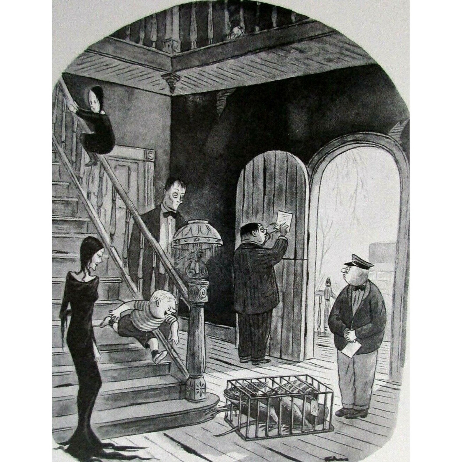 Chas Addams Card Art Print You Feed Him 1948 see Photos & Description ...