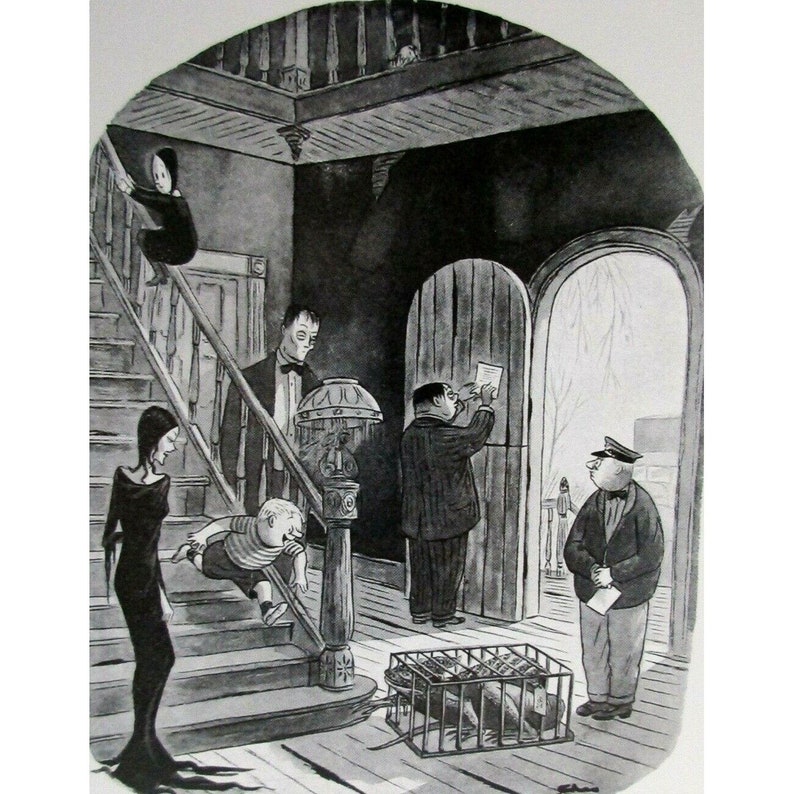 Chas Addams Card Art Print You Feed Him 1948 see Photos & Description ...