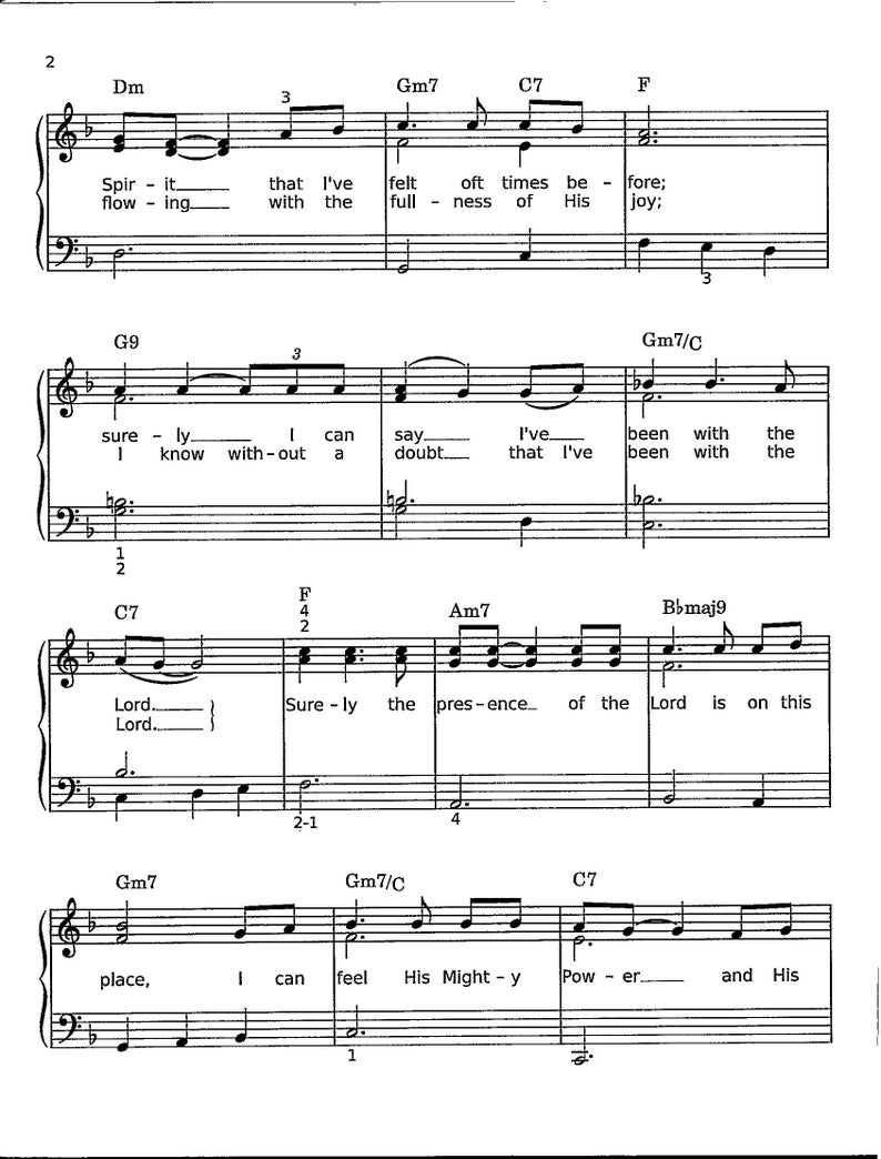 Surely the Presence of the Lord is in This Place - Complete Easy ...