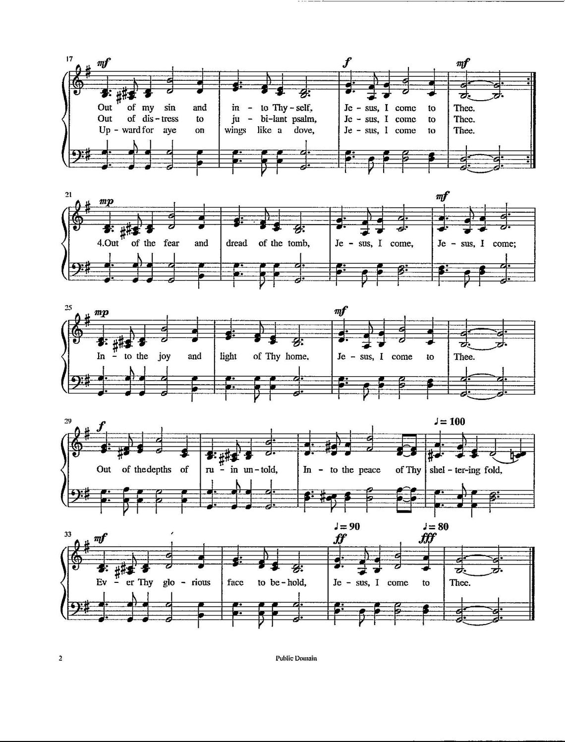 Jesus, I Come - Digital Printable Hymn Tune - Key of G - Etsy