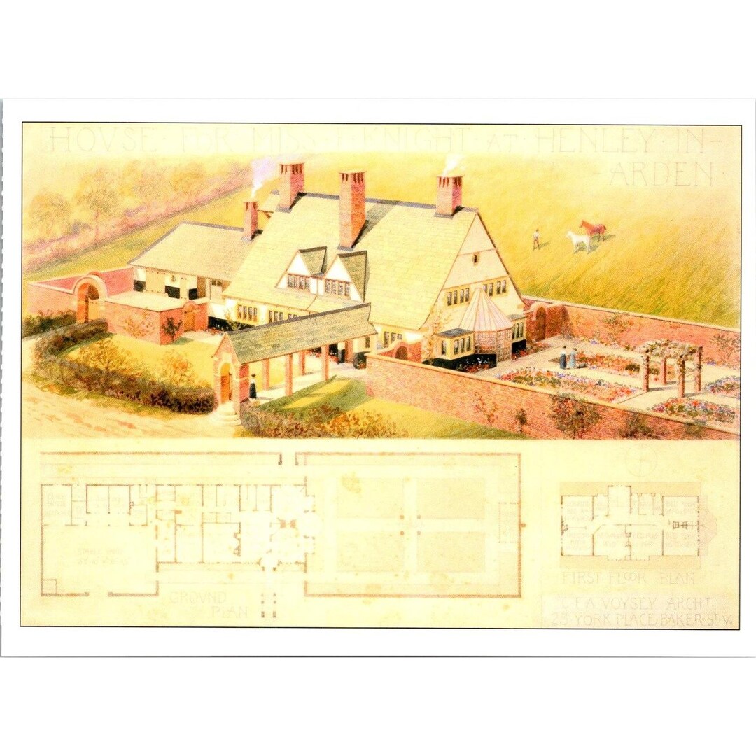 Postcard - C.F.A. Voysey -design for Brooke End, Henley-in-arden ...