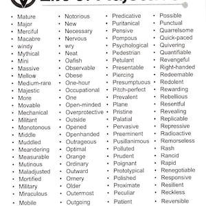 List of Adjectives for Students and Teachers - Intermediate Thru ...