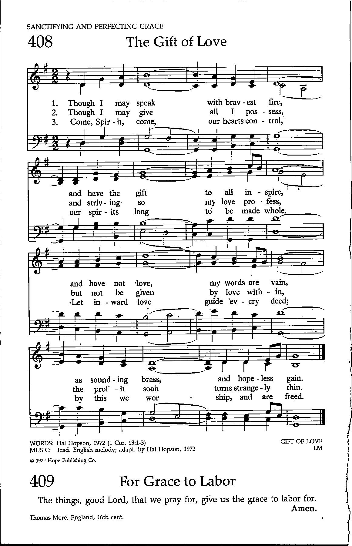 The Gift of Love - Digital English Melody Hymn Sheet Music Key of G - Etsy