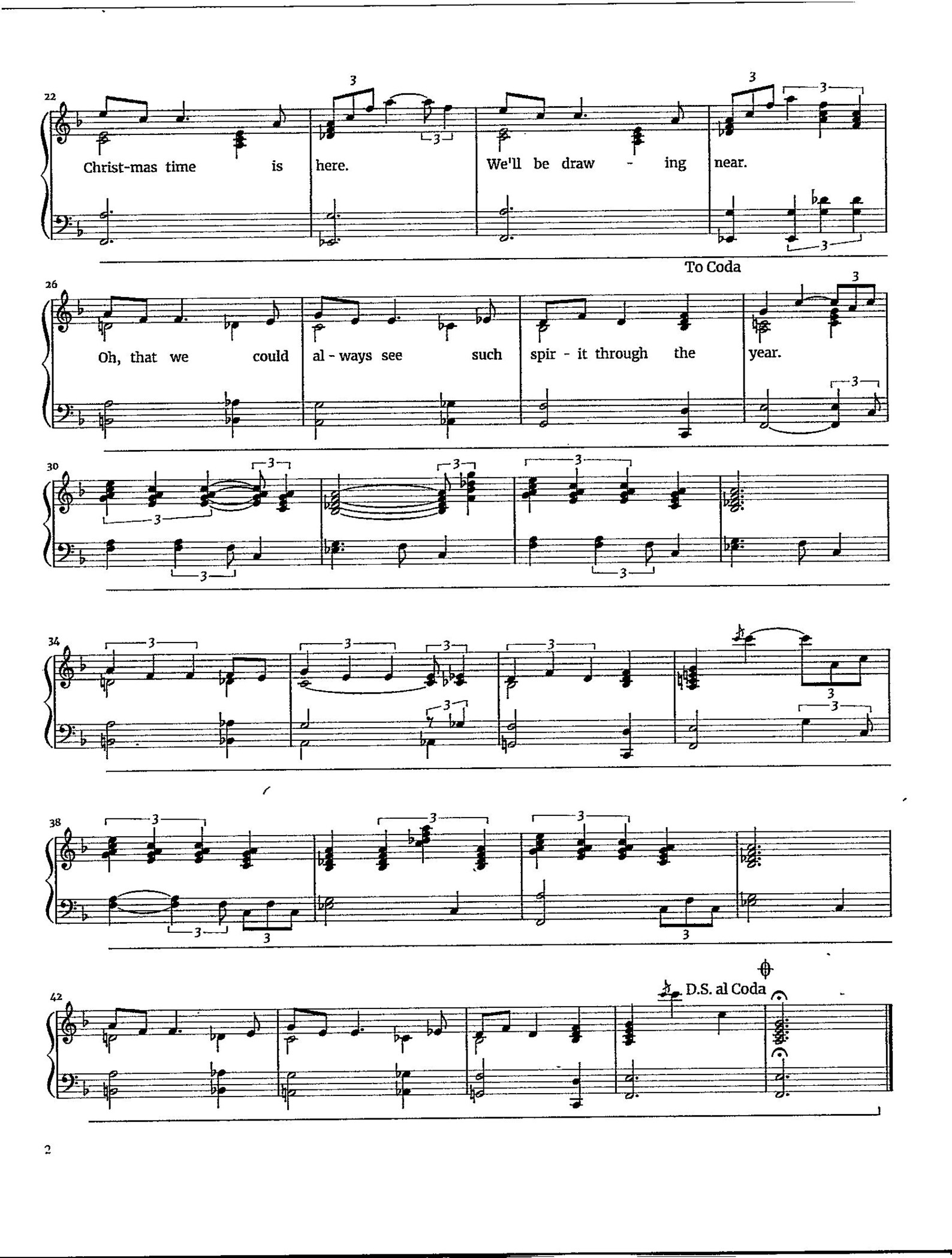 Christmas Time is Here - Piano With Lyrics Digital Sheet Music - Etsy