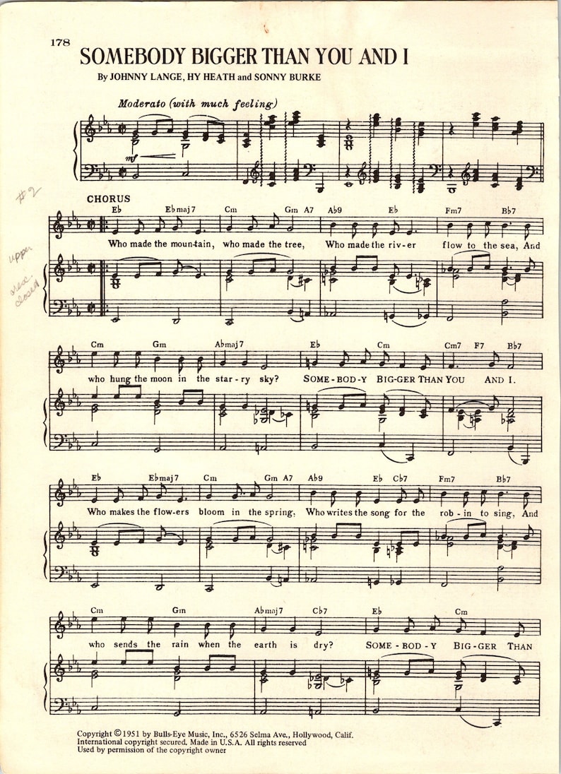 Somebody Bigger Than You and I Hymn - Digital Sheet Music for Piano ...