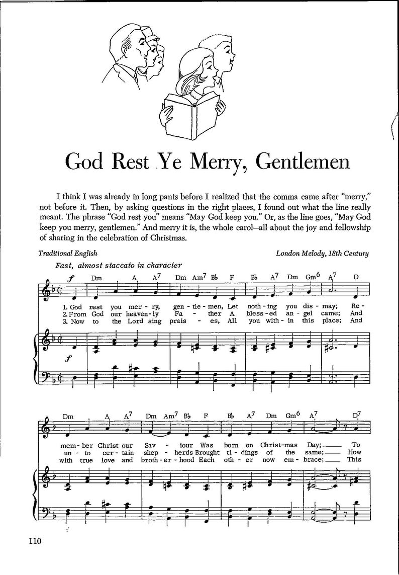 God Rest Ye Merry Gentlemen - Digital Christmas Hymn Tune - Key of D ...