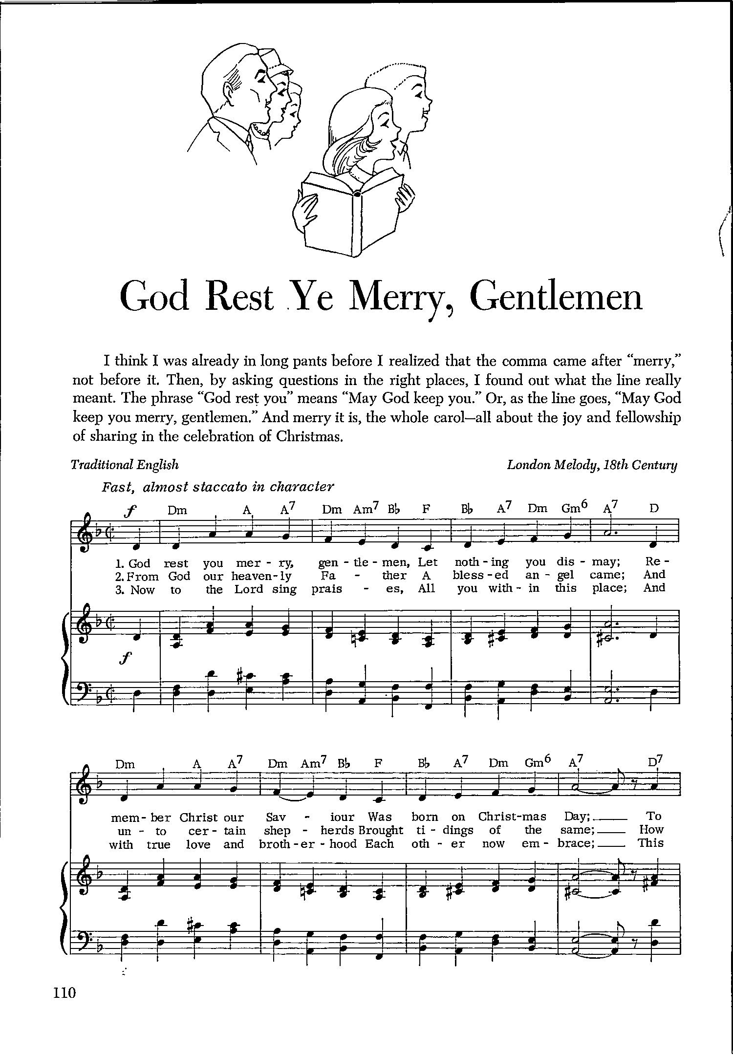God Rest Ye Merry Gentlemen - Digital Christmas Hymn Tune - Key of D ...